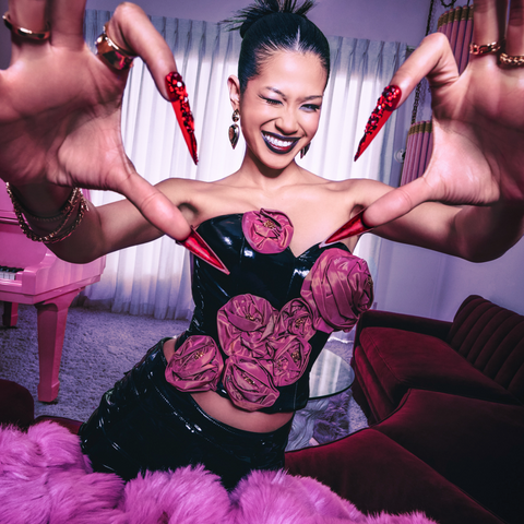 Majesty in Stiletto - Red Ruby - XXL Medium – Pink Friday Nails by Nicki Minaj – Luxurious Press ...